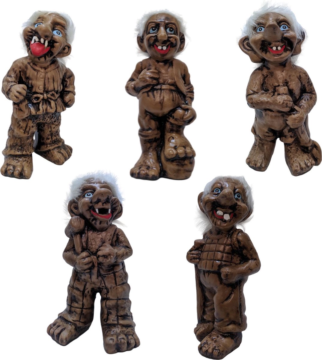 Set van 5 Noorse Mythen Trollen Beeldjes van 27 centimeter – beeld Trol ...