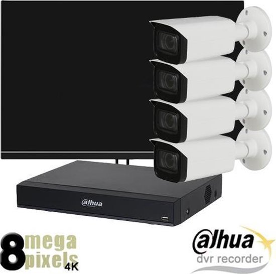 Beveiligingscamera Set - Compleet Camerasysteem - 4K - Nachtzicht 80m ...