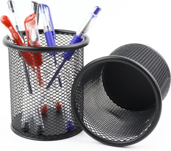 WAYS Living - Pennenhouder Rond - Voor Op Bureau - Pennenbakje - Zwart ...