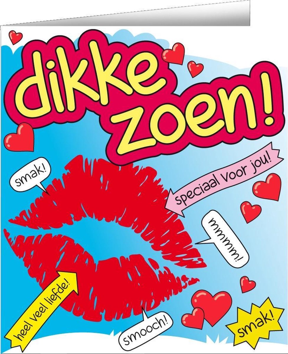 Paper Dreams Wenskaart Dikke Zoen Cartoon 14 X 16 Cm Karton | bol.com