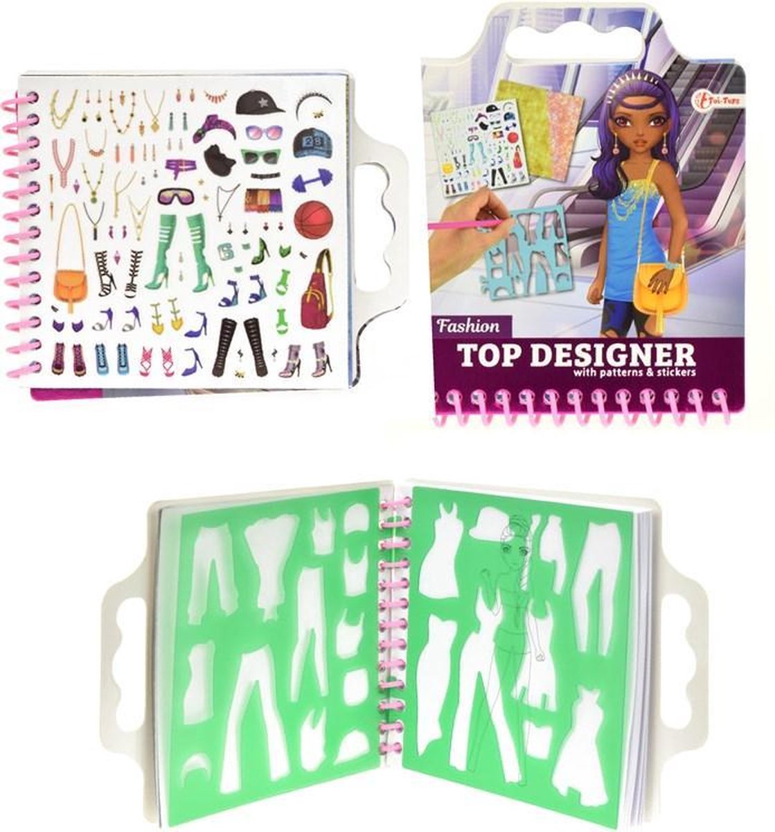 Top designer fashion Mini Schetsboek met stickers en sjablonen | bol.com