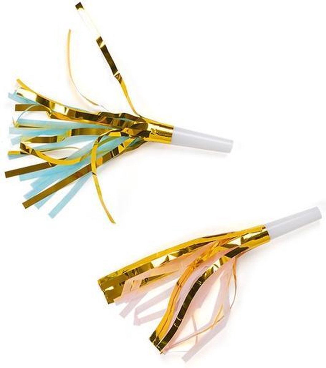 Geboorte - Toeter - Fluitje – Rose / Blauw - Goud | Traktatie Kids ...