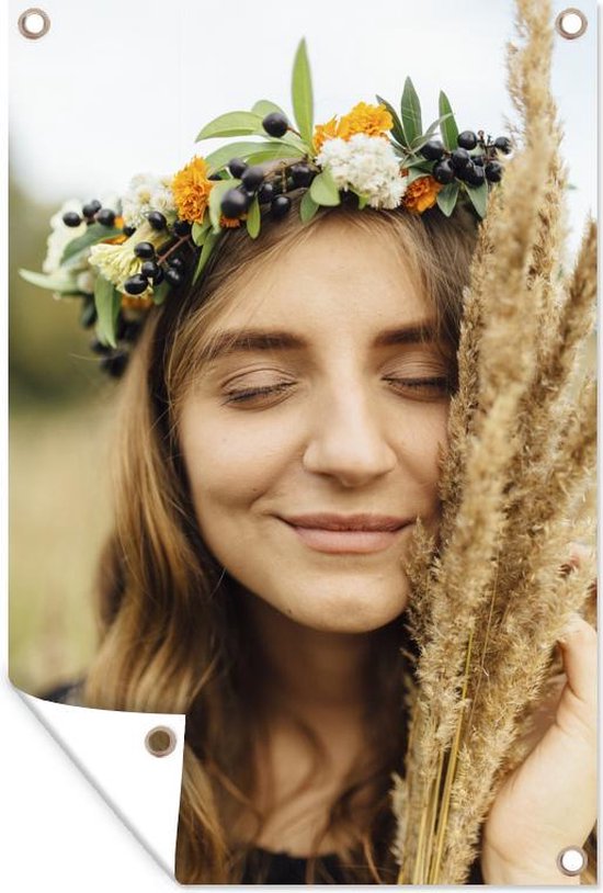 Affiches jardin extérieur Femme - Posters de jardin de fleurs - Grain ...