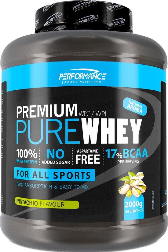 Performance - Pure Whey (Pistache - 2000 gram) - Whey Protein ...