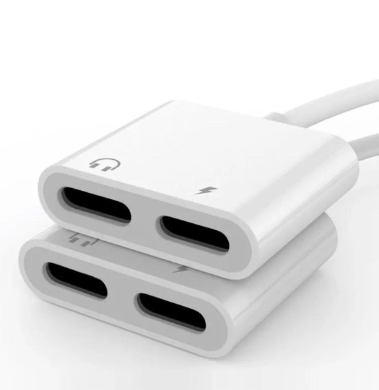 Lightning 2in1 cable splitter audio adapter- opladen&muziek luisteren ...
