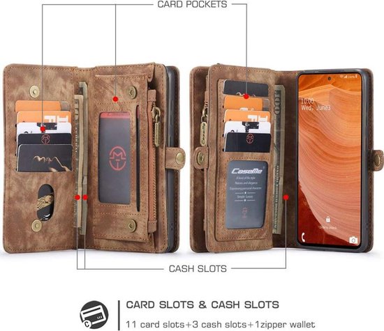 CASEME Samsung Galaxy S20 FE Vintage Wallet Case Portemonnee Hoesje - Bruin | bol.com