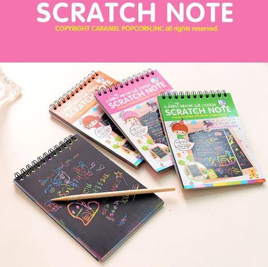 Scratch Art Notes | Magisch kladblok | Glitter | Rainbow Art | Mini ...