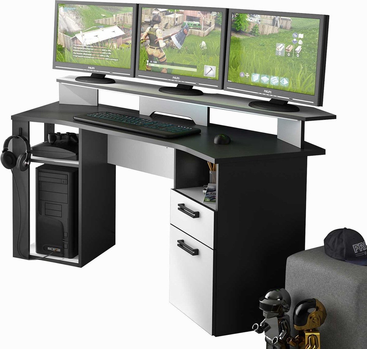 Diagone - Bureau - 170 cm - Grijs | bol.com