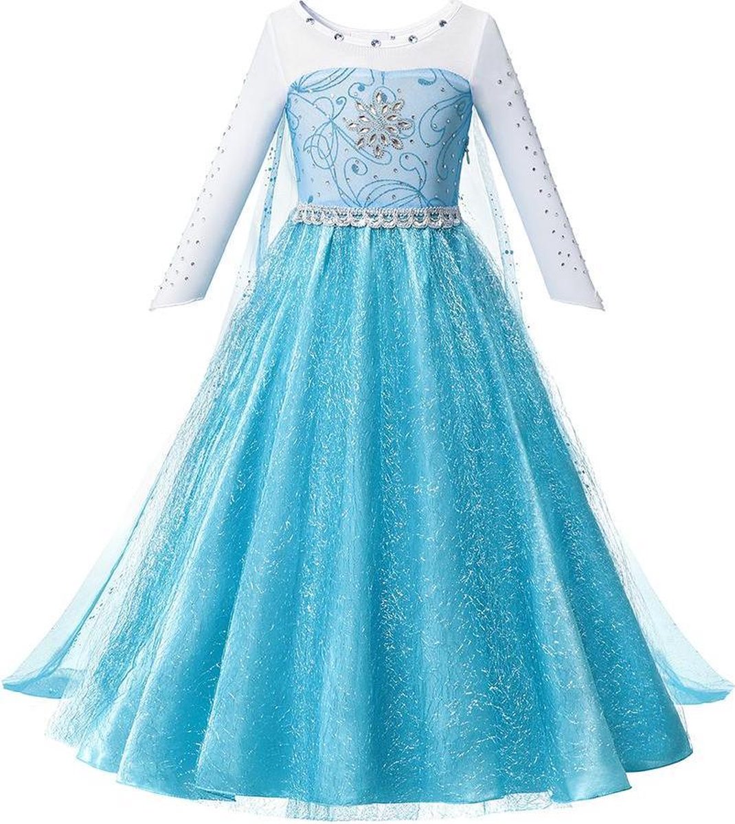 Prinses - Elsa jurk - Frozen - Prinsessenjurk - Verkleedkleding - Blauw ...
