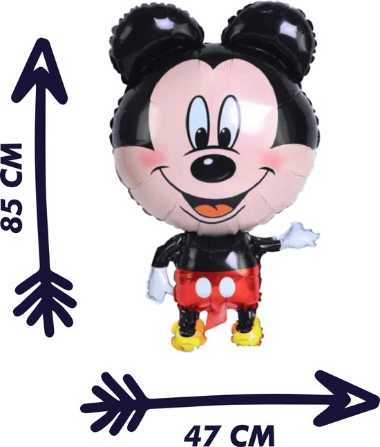 Mickey Mouse Ballon - 85 x 47 cm - Inclusief Opblaasrietje - Ballonnen ...