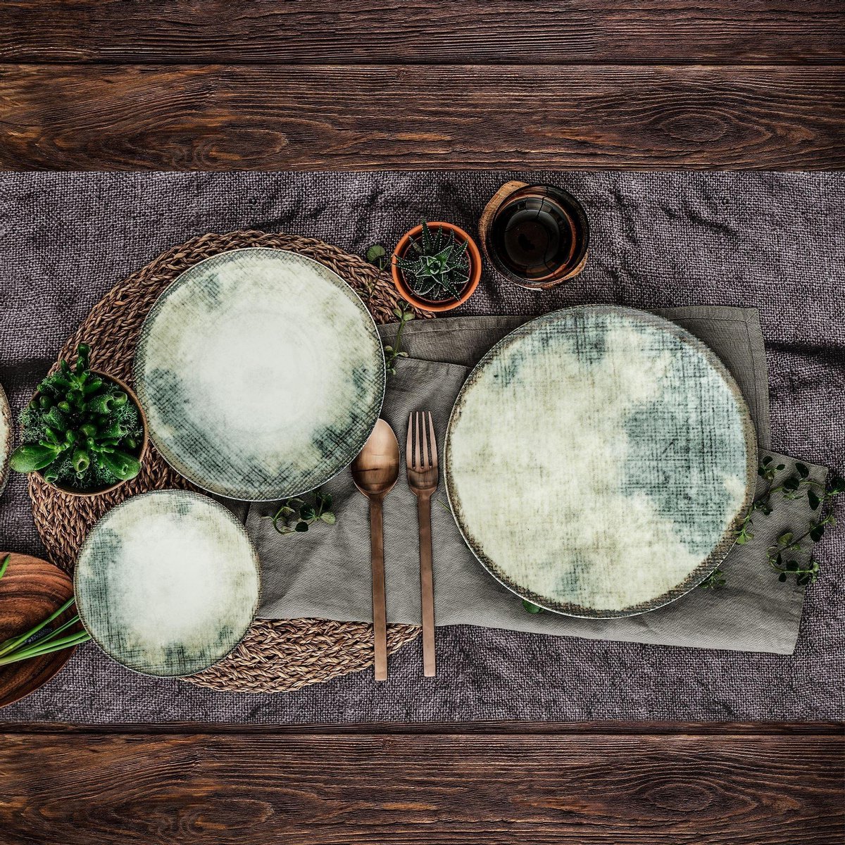 Gural Porcelain Elegant ensemble de table 24 pièces pour 6 personnes ...