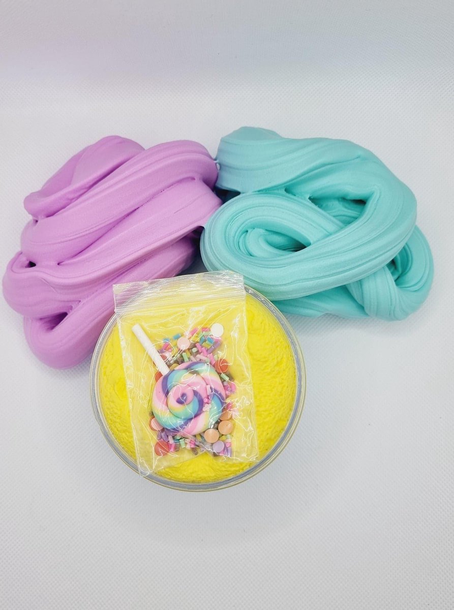 Fluffy slijm - Speelslijm - Butter slime - 3x mixed kleuren - Anti ...