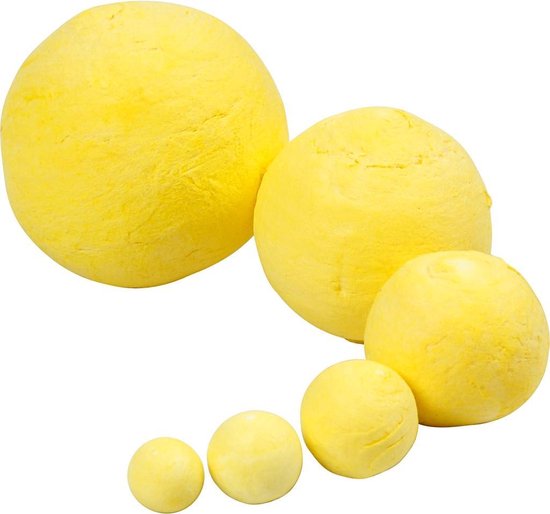 Ballen, d 12+15+20+30+40+50 mm, geel, 90 stuk/ 1 doos | bol