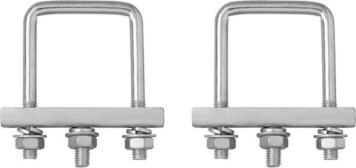 U-beugel vierkant 60mm voor neuswielklem set van 2 stuks | bol.com