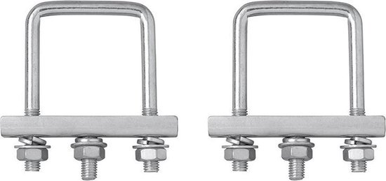 U-beugel vierkant 60mm voor neuswielklem set van 2 stuks | bol.com