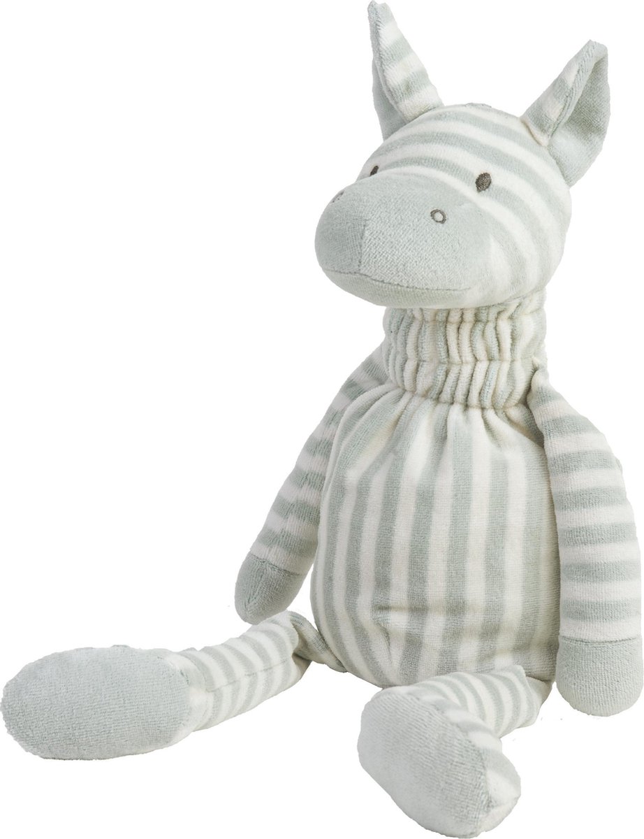 Happy Horse Zebra Zac Knuffel 38cm - Blauw - Baby knuffel | bol.com