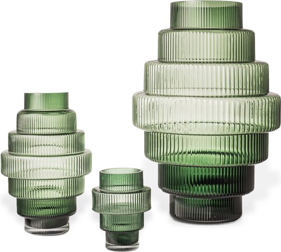 Pols Potten- Vaas - Steps- Groen -Large | bol