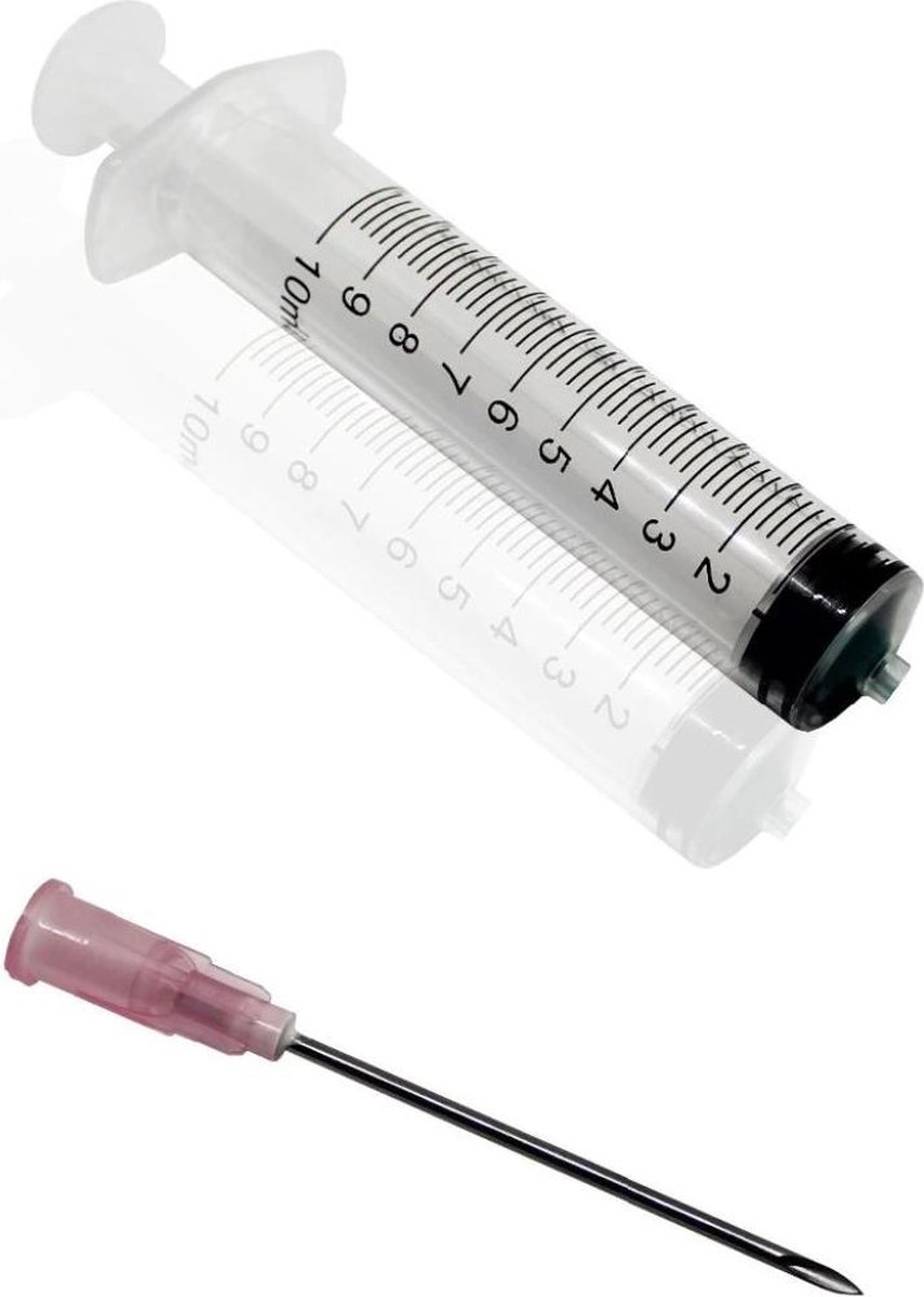 20 stuks spuit 10ml met naald tips | bol.com