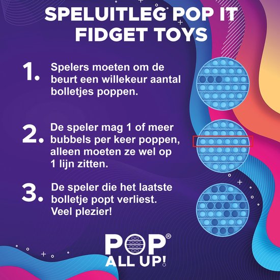 Pop it Fidget toys pakket set - Pop it - Pop All Up® - 5 Delig - Simple ...