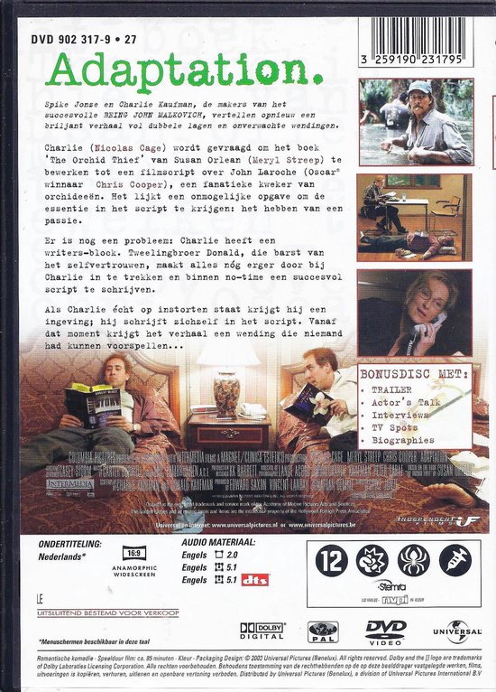 Adaptation (Dvd), Nicolas Cage | Dvd's | bol