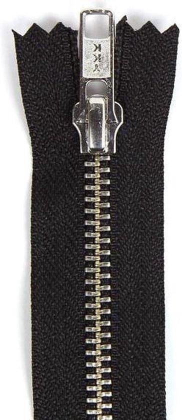 YKK broekrits nikkeltandjes, 18 cm, zwart niet deelbaar, Per Stuk. | bol