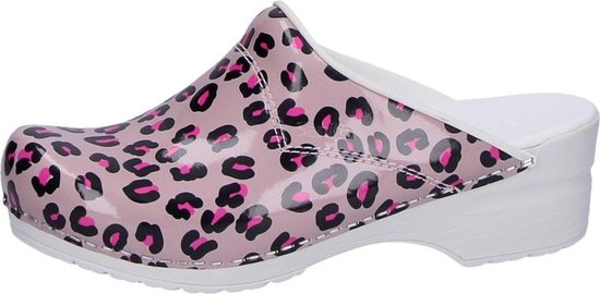 Sanita klompen klompen - Flex - model 314 - Wildlife Leopard roze ...