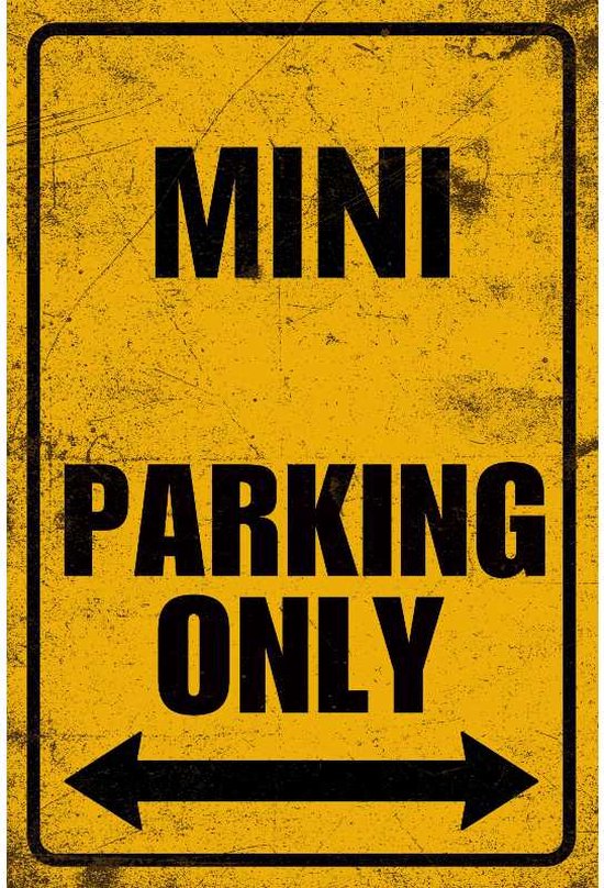 Metalen Wandbord Parkeerbord Mini Parking Only - 20 x 30 cm | bol