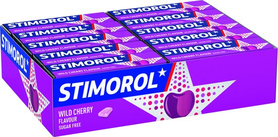 STIMOROL WILD CHERRY kauwgum X30 stuks is 1 display | bol