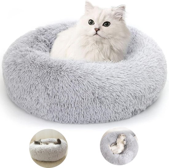 Kattenkussens - Kattenmand - Donut Hondenmand - Fluffy Donut Kattenmand ...