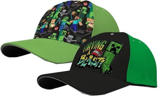 Minecraft Cap - Pet - Groen - 1 Stuk | bol