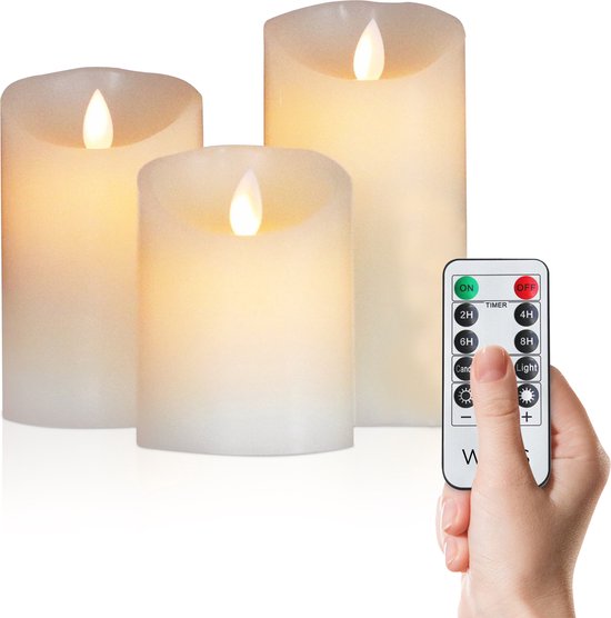 2 Sets - Led Kaarsen met Bewegende Vlam - Led Kaarsen - Led Kaarsen met ...