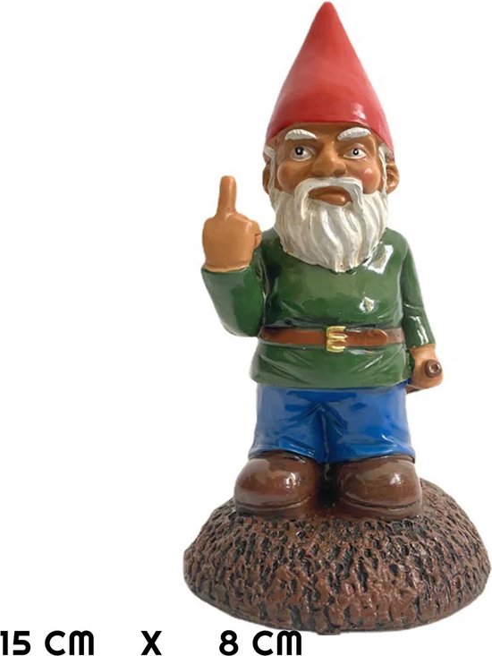 Middelvinger Kabouter - 15 x 8 CM - Tuinkabouter - Grappig - Kado ...