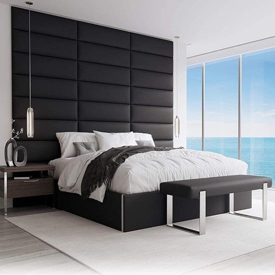 Gewatteerd hoofdbord voor bed VÄNT - Decoratieve wandpanelen - Set van ...