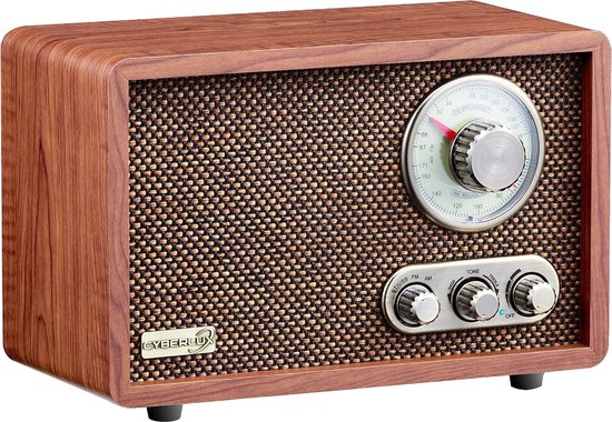 Retro radio | Nostalgie compacte radio hout met Bluetooth | USB | SD ...