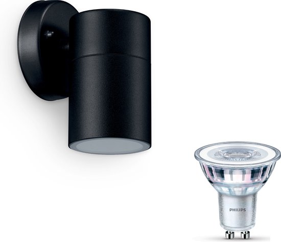 Philips Kylis Wandlamp voor Buiten Neerwaarts (Zwart) - Buitenlamp ...