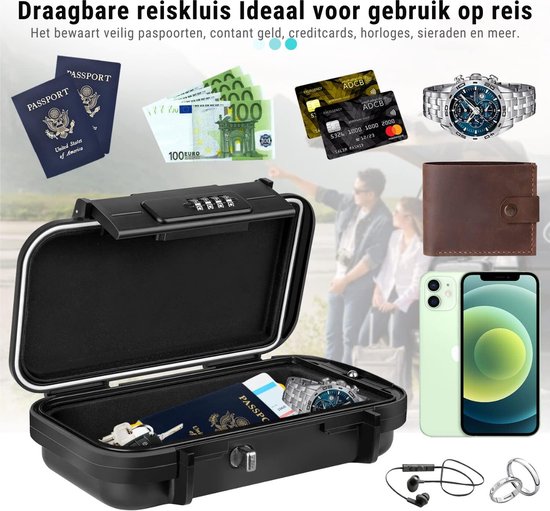 Kluis - Security Slot - Beveiliging - 4 Cijferige Code - Draagbaar ...