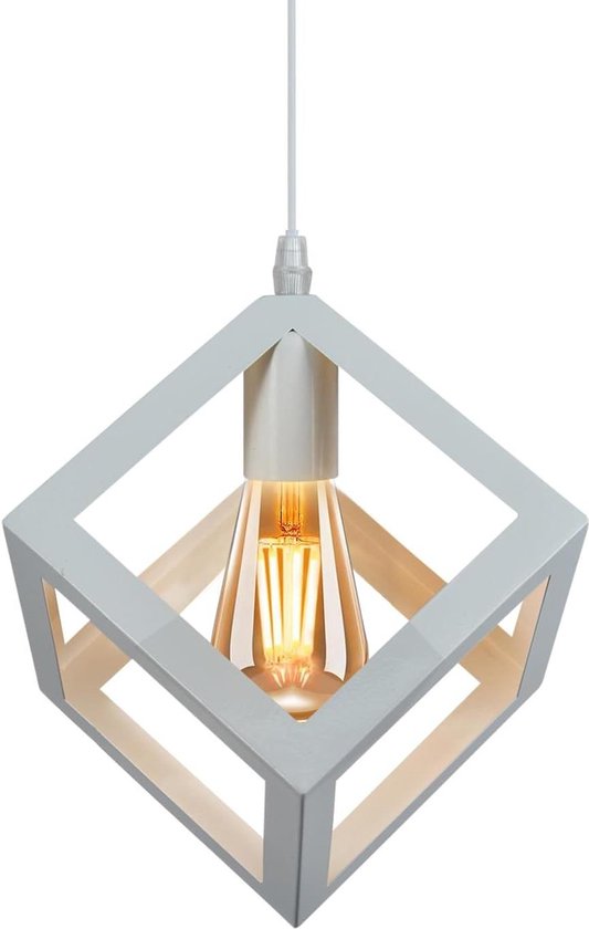 Vintage Hanglamp IJzer Moderne Kubus Lampenkap E27 Creatieve ...