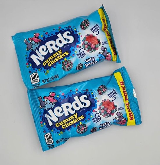 Nerds Gummy Clusters Very Berry - chewy snoep met fruitige kern - 2x | bol