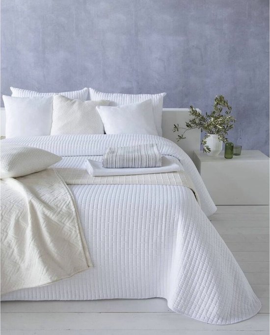 Sprei Hosteline AGNES Wit Bed van 180 (1 Onderdelen) | bol