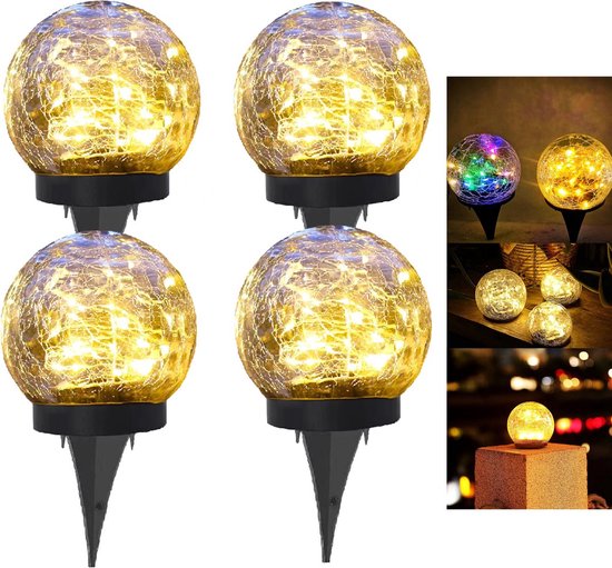 Solar tuinverlichting-Led-Tuinverlichting op zonne energie (4stuks ...
