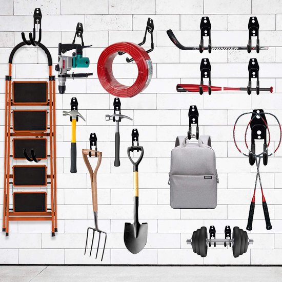 Garagehaken,Garage Opslag Haken 10 stuks,Muurhaken Ladderhaken voor ...