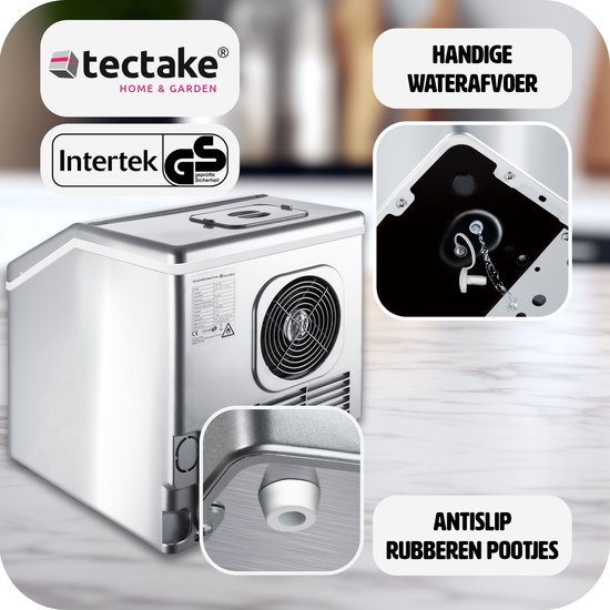 tectake®- Professionele IJsblokjesmachine - IJsblokjesmaker voor ...