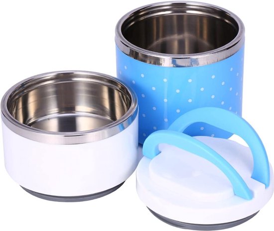 Contenitore per alimenti in acciaio INOX 1 - 3 strati doppio strato blu ...
