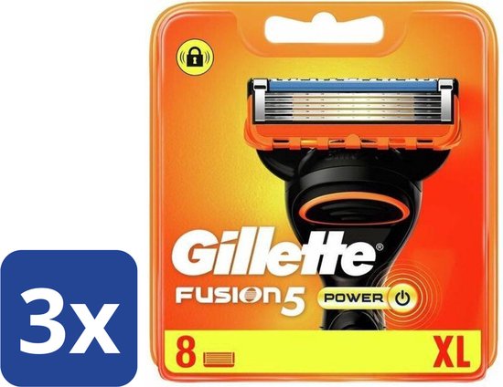 Gillette Fusion 5 Power scheermesjes 8 stuks - Voordeelverpakking 3 ...