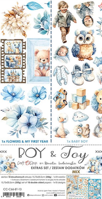 Craft O Clock Extras Set Mix 15x30 cm Boy & Toy | bol