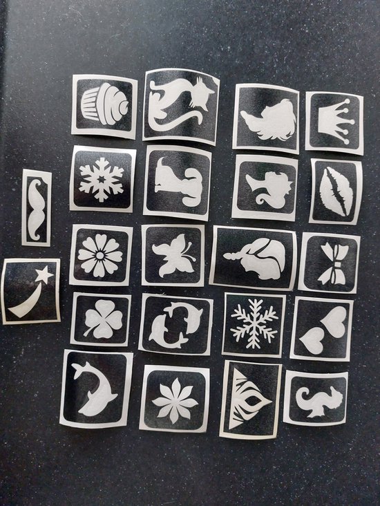 Glittertattoo sjablonen set meisjes | bol
