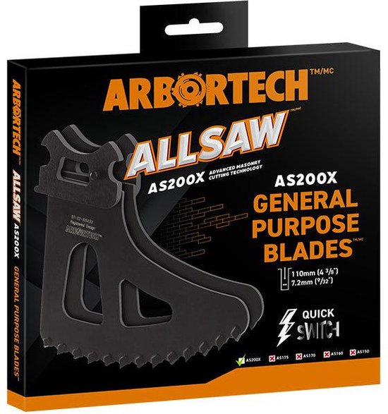 Arbortech Universeelblad AS200X - 901110 | bol