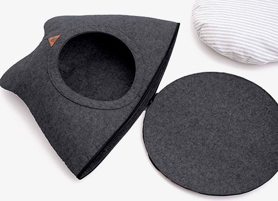 Pet&Co. Nala Kattenmand - Luxe & moderne mand voor katten - Antraciet ...