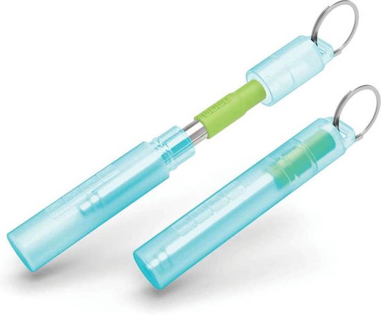 Herbruikbaar Rietje, RVS/Siliconen, Groen - Zoku | Pocket Straw | bol