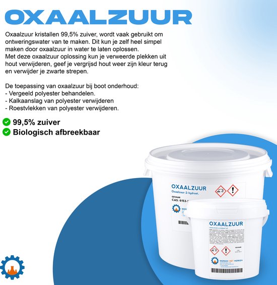Oxaalzuur - Ontweringswater - Doos, 4 x 800gr | bol